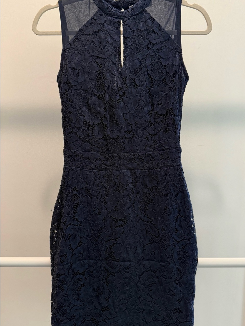 Morgane de Toi | Dresses | Morgane De Toi Lace Halter Sheath Dress In ...